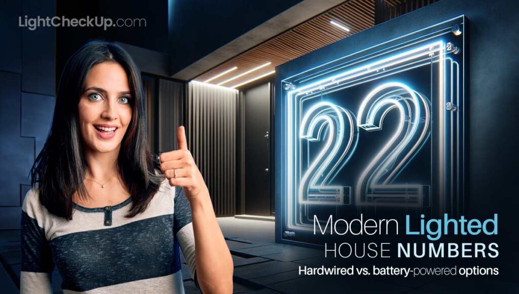 Modern Lighted House Numbers: Hardwired Vs. Battery-powered Options 2025